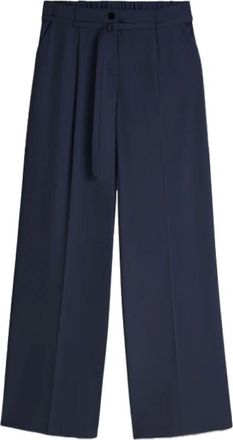 Summum Femme, Pantalons, Bleu, Taille: 42 FR Pantalon Pliss&eacute; en M&eacute;lange de Viscose