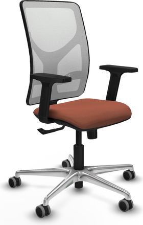 Piqueras y Crespo Brauner Schreibtischstuhl mit 2D-Armlehnen, h&ouml;henverstellbare Lendenwirbelst&uuml;tze, ausgestattet mit 3 Positionen und Schneideschaum, Wei&szlig;/Braun