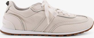 Brunello Cucinelli Leather sneakers with Monili on the back - BRUNELLO CUCINELLI - gender_Woman