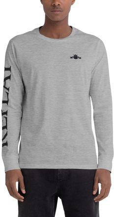 Replay Herren Langarmshirt aus Baumwolle, Light Grey Melange M08 (Grau), 3XL
