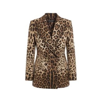 Dolce & Gabbana Leopard-print Double-breasted Blazer