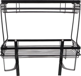 Angoily Wc Regal ohne Bohren Zweist&ouml;ckiges Badezimmerregal aus Metall Platzsparender Wc Organizer f&uuml;r Kleine B&auml;der und Hotelzimmer