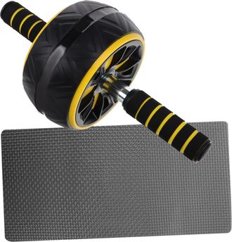 Supvox Ab Roller mit Kniepolster Robuster Bauchtrainer für Effektives Core Ganzkörpertraining Vielseitiges Fitnessgerät für Zuhause Kompakt und Platzsparend 