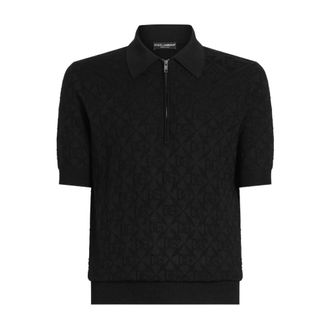 Dolce & Gabbana Klassisches Polo T-Shirt in Schwarz - - Tops - Herren - Schwarzk - L