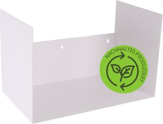 Gorillz Design Clark Wandrek I Wandregal weiß für Küche Wohnzimmer Badezimmer & Co I stabiles Metall-Regal für Zuhause I leicht aufzubauendes Schweberegal I Hängereg