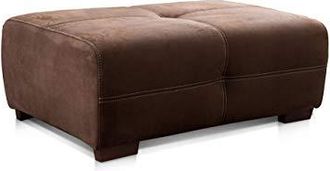 Cavadore Cavadore Hocker Mavericco / Großer Polsterhocker in Lederoptik / Industrial Style / Passend zu Big Sofa und Ecksofa Mavericco / 108 x 71 x 41 cm (BxHX