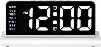 Generic R&eacute;veil &eacute;lectronique LED avec veilleuse (blanc)