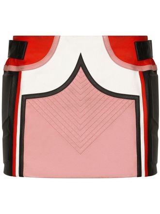 Dolce & Gabbana Minirock in Colour-Block-Optik - Rosa