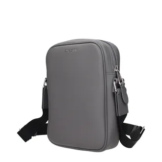 Burberry Textured Leather Crossbody Bag - Gray