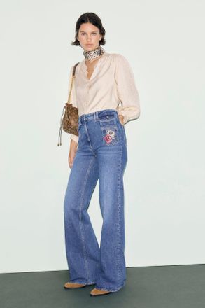 Gerard Darel Jean flare &agrave; patchs - ANNA - Jeans