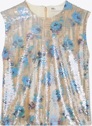 Tory Burch Damen Shell-Top mit Pailletten