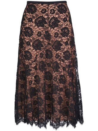 Michael Michael Kors jupe Dance à fleurs en dentelle - Noir