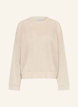 Brunello Cucinelli Brunello Cucinelli Pullover Mit Glitzergarn beige