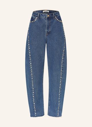Sandro Sandro Barrel Jeans Mit Schmucksteinen blau