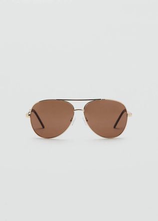Mango Lunettes de soleil monture aviateur or - Femme - Taille unique - MANGO