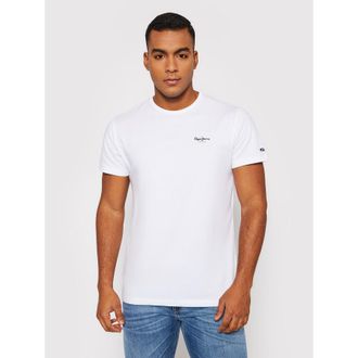 Pepe Jeans London T-Shirt Original Basic 3 N PM508212 Wei&szlig; Slim Fit