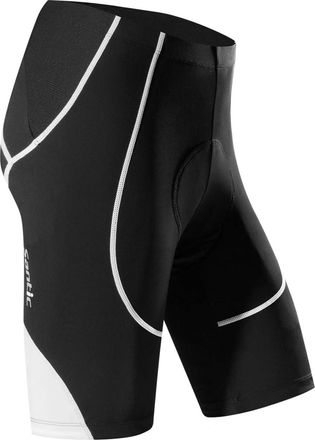 Santic Radlerhose Herren Kurz mit Sitzpolster Radhose Herren Kurz Fahrradhose Herren Gepolstert Radshorts Herren mit Polster Weiß EU XXXL