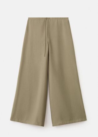 Mango Pantalon Wideleg taille haute kaki - Femme - XS - MANGO