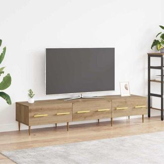 vidaXL vidaXL Meuble TV Ch&ecirc;ne artisanal 150 x 36 x 30 cm Bois ding&eacute;nierie