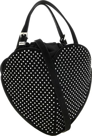 Rotate Heart Top Handle Bag - Black