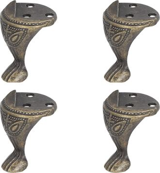 Emoshayoga Stauraum Kiste Fu&szlig;ecke Antike M&ouml;belfu&szlig;-Eckensch&uuml;tzer, 20 St&uuml;ck, Stark und Langlebig, Dekorative F&uuml;&szlig;e f&uuml;r Betten, Sofas, Schr&auml;nke