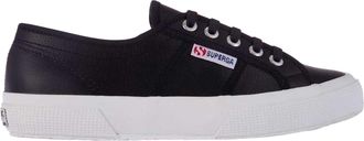 Superga 2750 Sneaker f&uuml;r Damen, Nappaleder (Schwarz/Wei&szlig;)