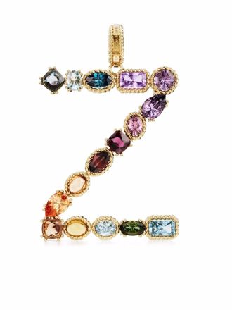 Dolce & Gabbana pendentif Rainbow Alaphabet Z en or 18ct orné de pierres variées