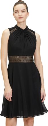 Vera Mont Damen Cocktailkleid mit Spitzeneinsatz 44, Schwarz
