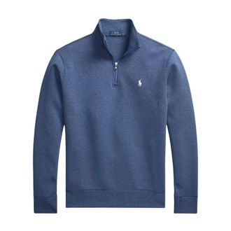 Ralph Lauren Homme, Sweatshirts et sweats &agrave; capuche, Bleu, Taille: 2XL Sweat bleu avec col montant