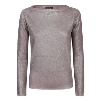 Avant Toi Femme, Pulls, Violet, Taille: 38 FR Pulls en lin Made in Italy