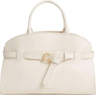 Coccinelle Femme, Sacs, Blanc, Taille: ONE Size Sabine Medium Leather Bag