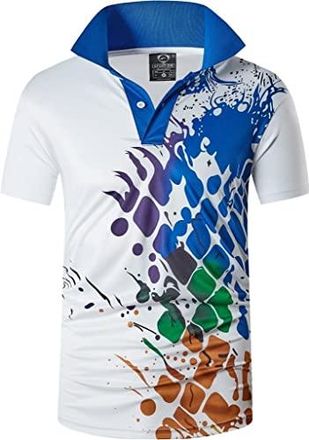 Jeansian Jeansian Polo Tee Shirt Poloshirt Homme Golf Tennis Bowling Manches Courtes LSL348 White L