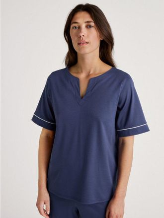 CALIDA Kurzarmshirt Favourites Magic Damen (1-tlg) weiche Interlock-Qualit&auml;t und Kaftan-Ausschnitt