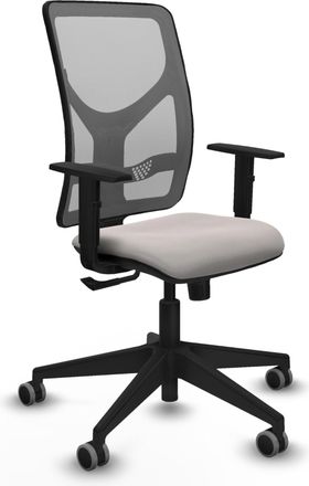 Piqueras y Crespo B&uuml;rostuhl mit 1D-Armlehnen, h&ouml;henverstellbare Lendenwirbelst&uuml;tze, ausgestattet mit 3 Positionen und Schneideschaum. Mit Rollen von 65 mm, Parkett, Gra