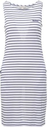 Barbour Femme, Robes, Blanc, Taille: 38 FR Dalmore Striped Midi Dress