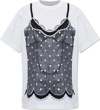Marc Jacobs Femme, Tops, Blanc, Taille: 36 FR T-Shirt Imprim&eacute;