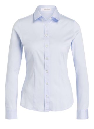 Soluzione - Camiceria Ticino Hemdbluse Aus Jersey blau