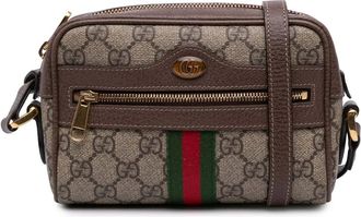 Gucci Hobo Bags - Mini GG Supreme Ophidia Crossbody - Gr. unisize - in Braun - für Damen