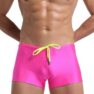 Generic HUIWDP Maillot de bain pour homme avec cordon de serrage &eacute;l&eacute;gant respirant et s&eacute;chage rapide, rose, XL
