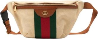 Gucci Sac banane en toile pr&eacute;-poss&eacute;d&eacute; - Femme - Pre-owned - Beige - Taille: ONE Size