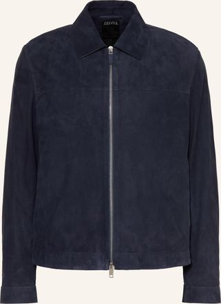 Ermenegildo Zegna Zegna Lederjacke blau