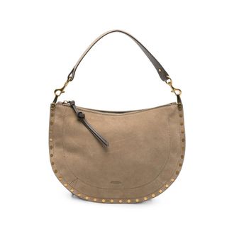 Isabel Marant Oskan Stud-embellished Suede Shoulder Bag