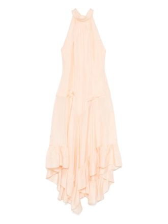 Philosophy di Lorenzo Serafini robe en soie à coupe longue - Rose