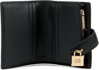 Karl Lagerfeld Porte-monnaie uni en cuir