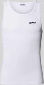 Review Tanktop in Ripp-Optik mit Label-Stitching