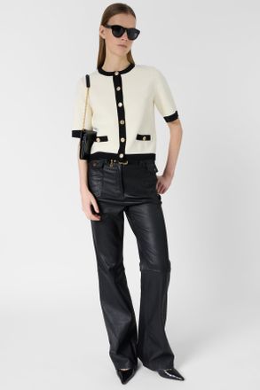 Gerard Darel Gilet bicolore en maille - LAILA - Ecru