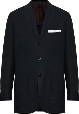 Kiton Kaschmir-Blazer - - Jackets - Herren - Schwarzk - 2XL