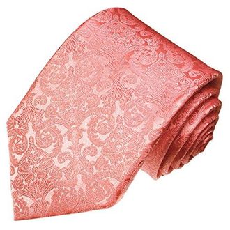 Lorenzo Cana Cravate en soie italienne 100% soie rose baroque brocart mariage soirée business 25025