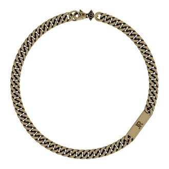 John Richmond Kettenhalskette mit JR-Platte - - Accessories - Damen - Braun - ONE SIZE