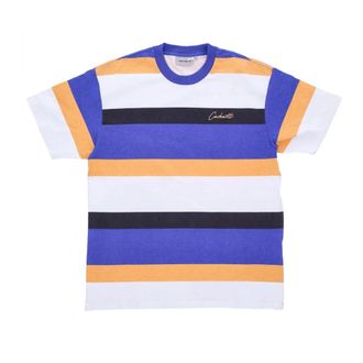 Carhartt Work in Progress Gestreiftes T-Shirt Soft Fit All Over - - Tops - Herren - Mehrfarbig - XL